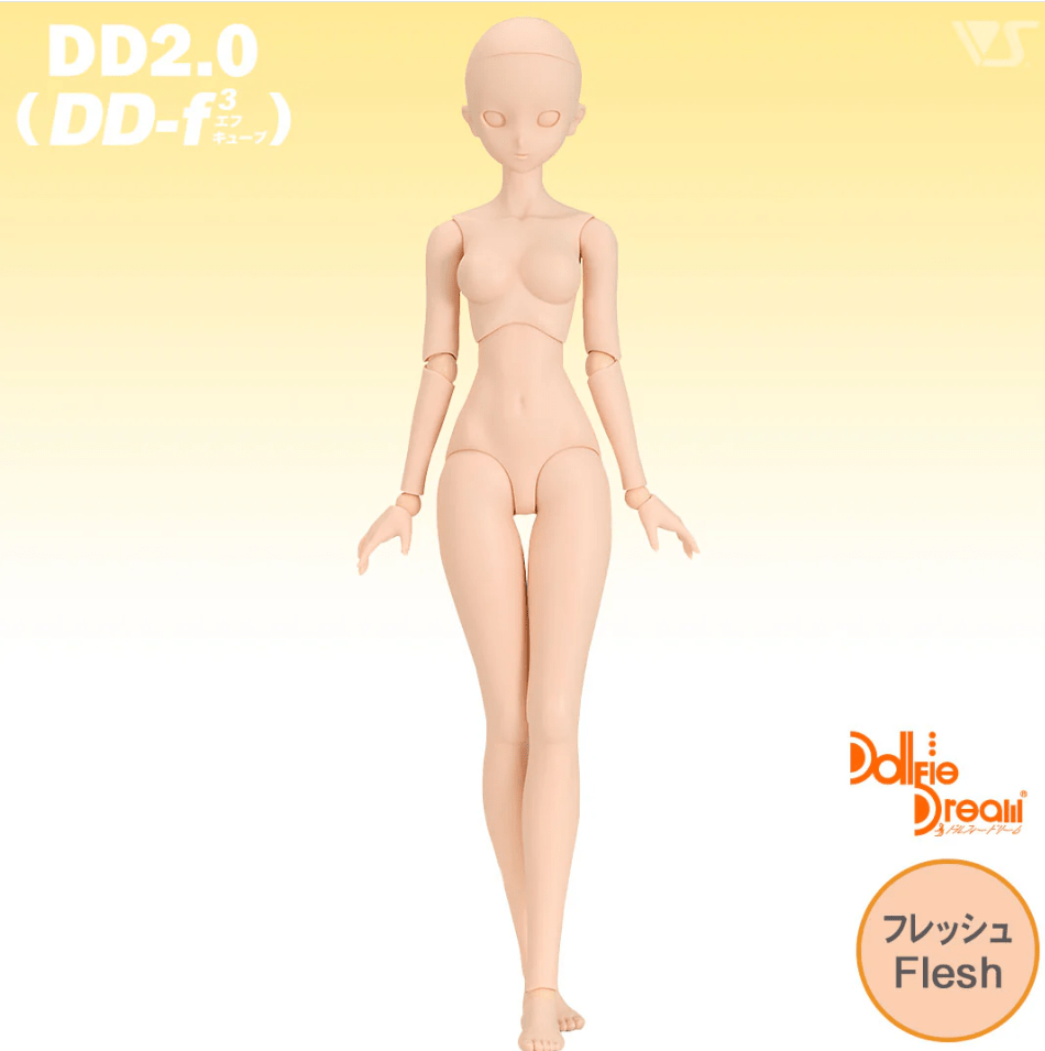 [2.0] VOLKS Dollfie Dream Doll DD III F3 Base Body Normal / Flesh Color Cuerpo - Dolls.moe